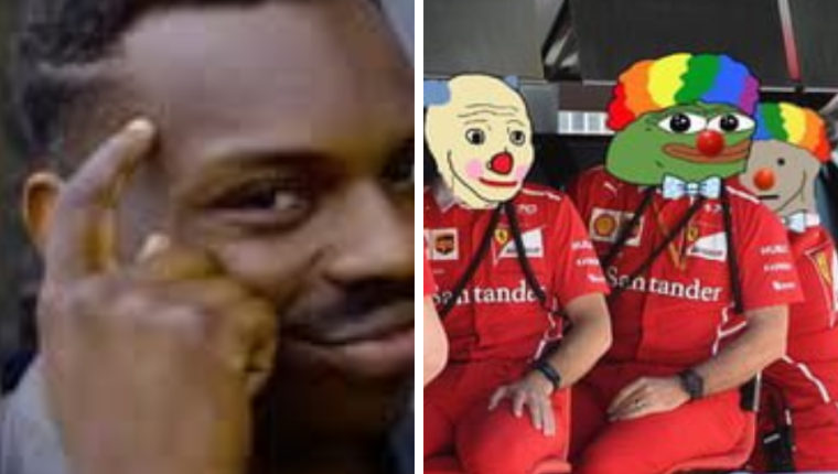 La lluvia de memes que cae sobre Ferrari tras el terrible error en los ...